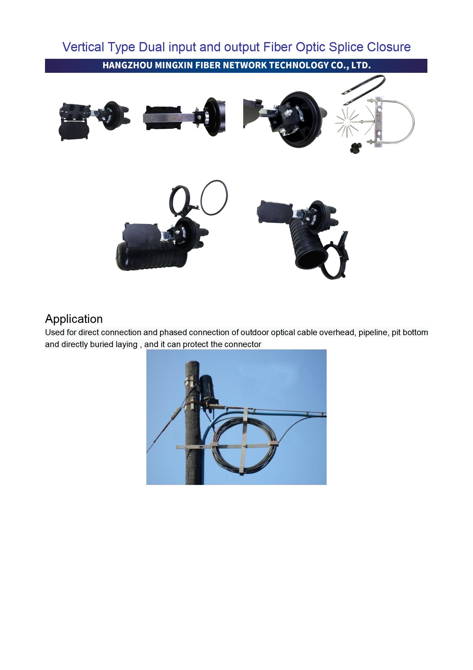 Vertical Type Dual input and output Fiber Optic Splice Closure - Buy ...